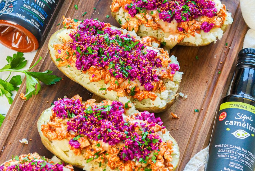 Potatoes topped with BBQ chicken – Signé Caméline